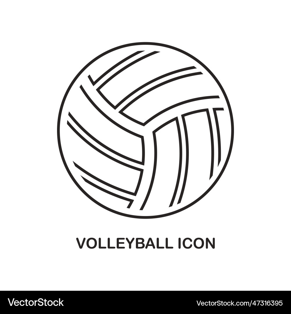 Volleyball-Symbol Lizenzfreies Vektorbild - VectorStock