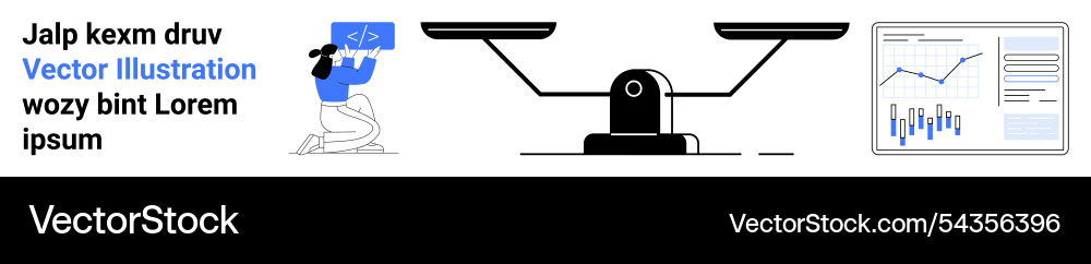 Balance between coding and data analysis with Vector Image