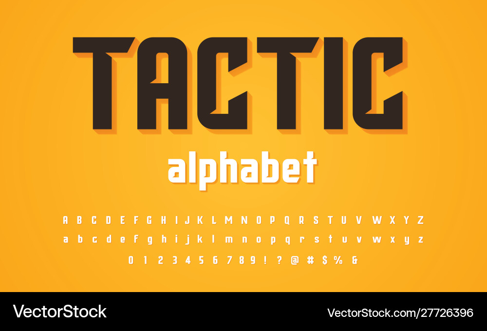 Bold font Royalty Free Vector Image - VectorStock