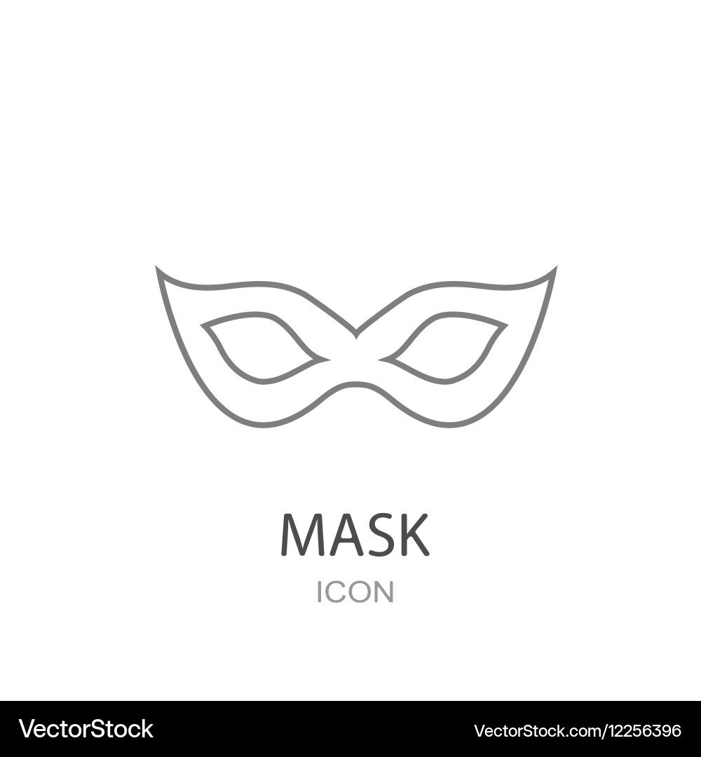 Carnival mask icon flat style object art picture Vector Image