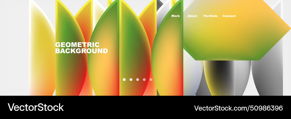 Colorful gradients with abstract geometric shapes Vector Image