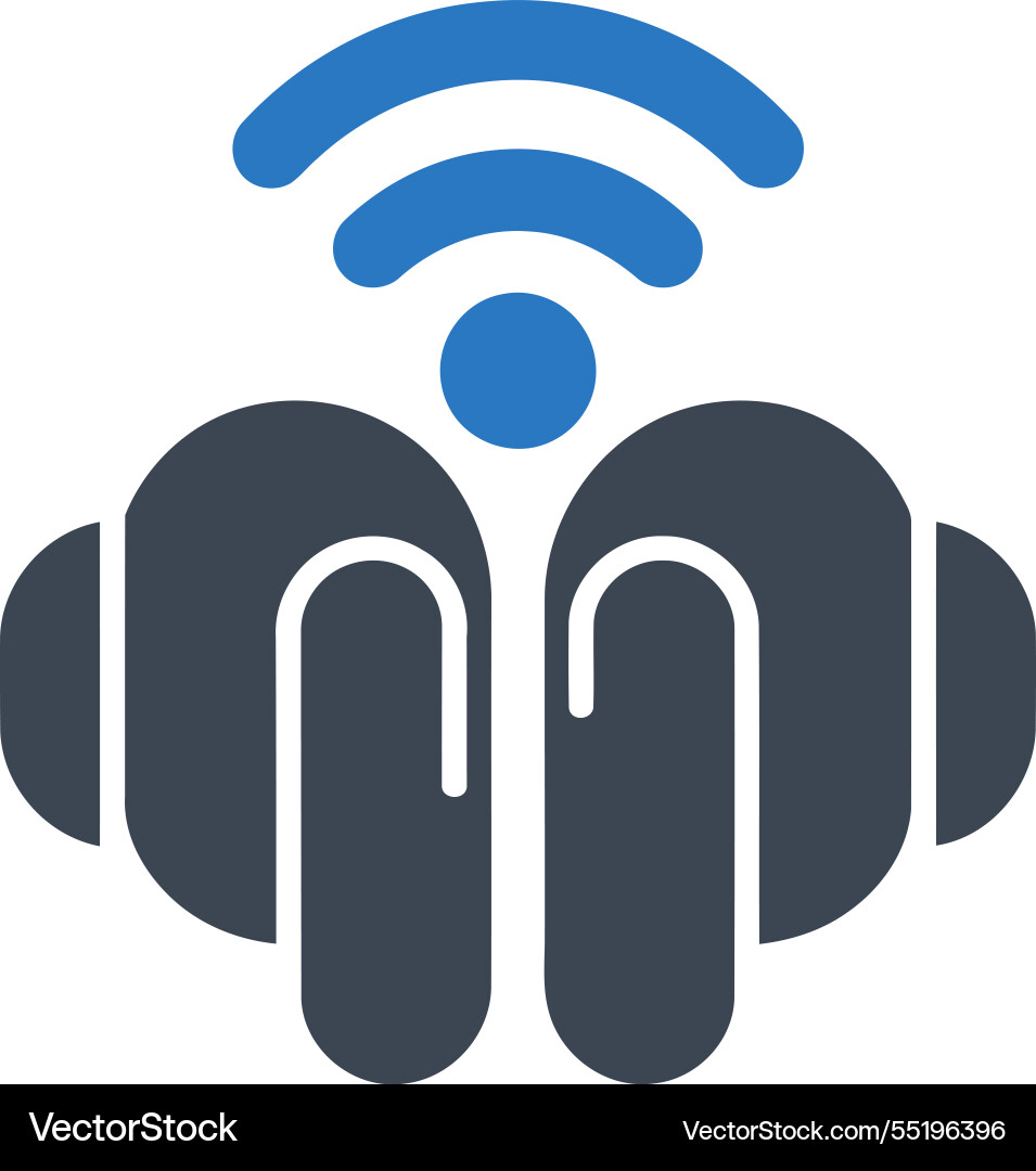Digital mind wifi icon Royalty Free Vector Image