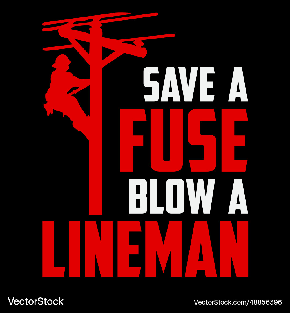Funny lineman gift t-shirt Royalty Free Vector Image