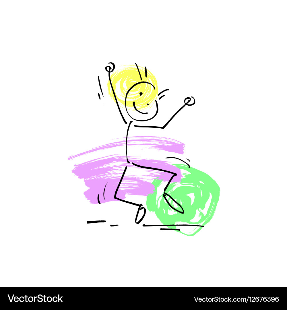 Handzeichnung Skizze doodle menschliche Stickfigur