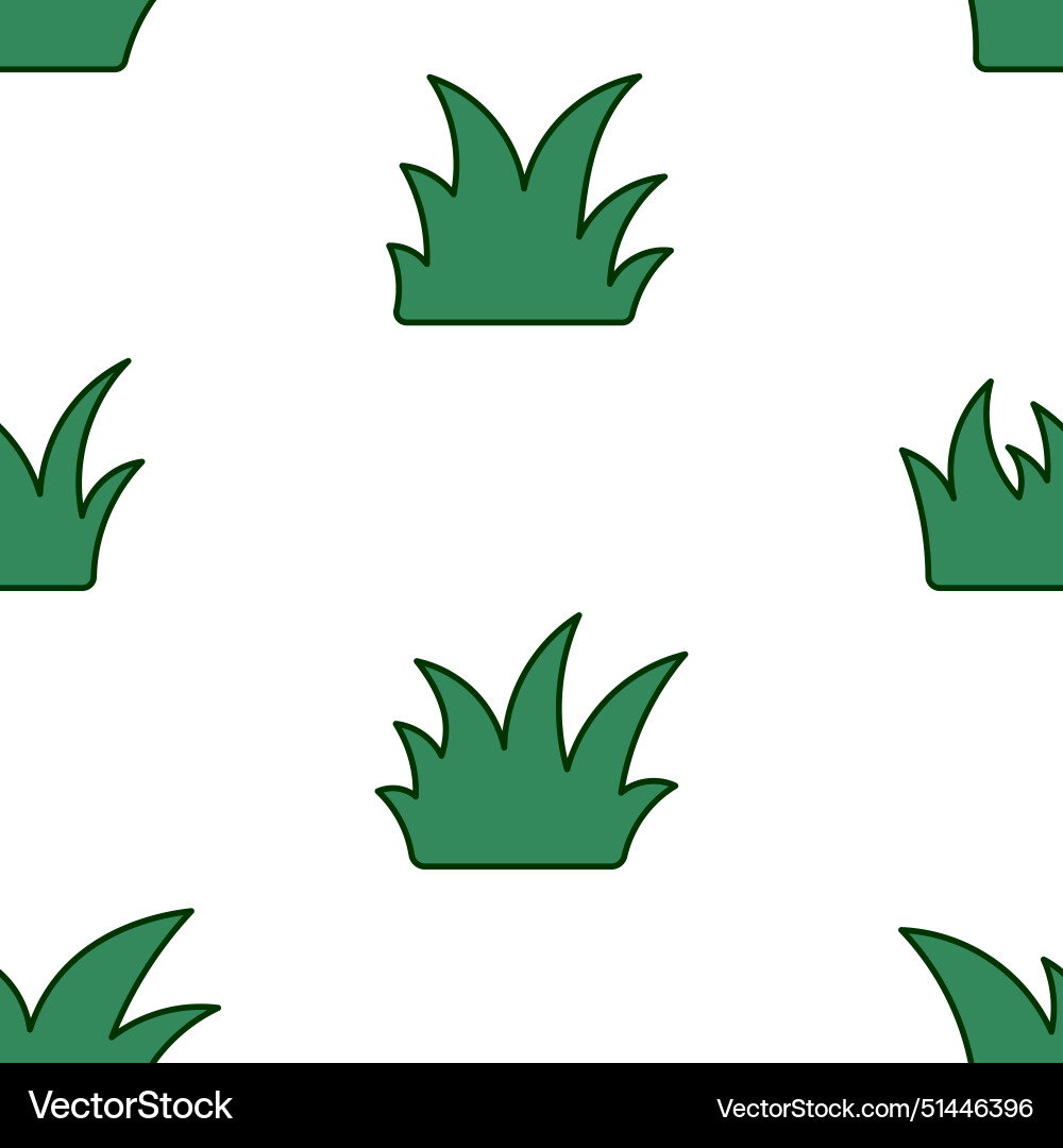 Lawn grass seamless pattern flora garden plant Vector Image