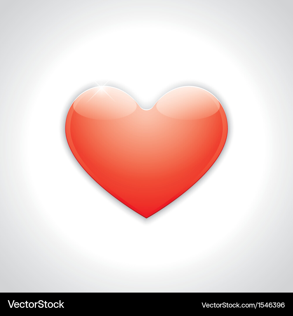 Red heart Royalty Free Vector Image - VectorStock