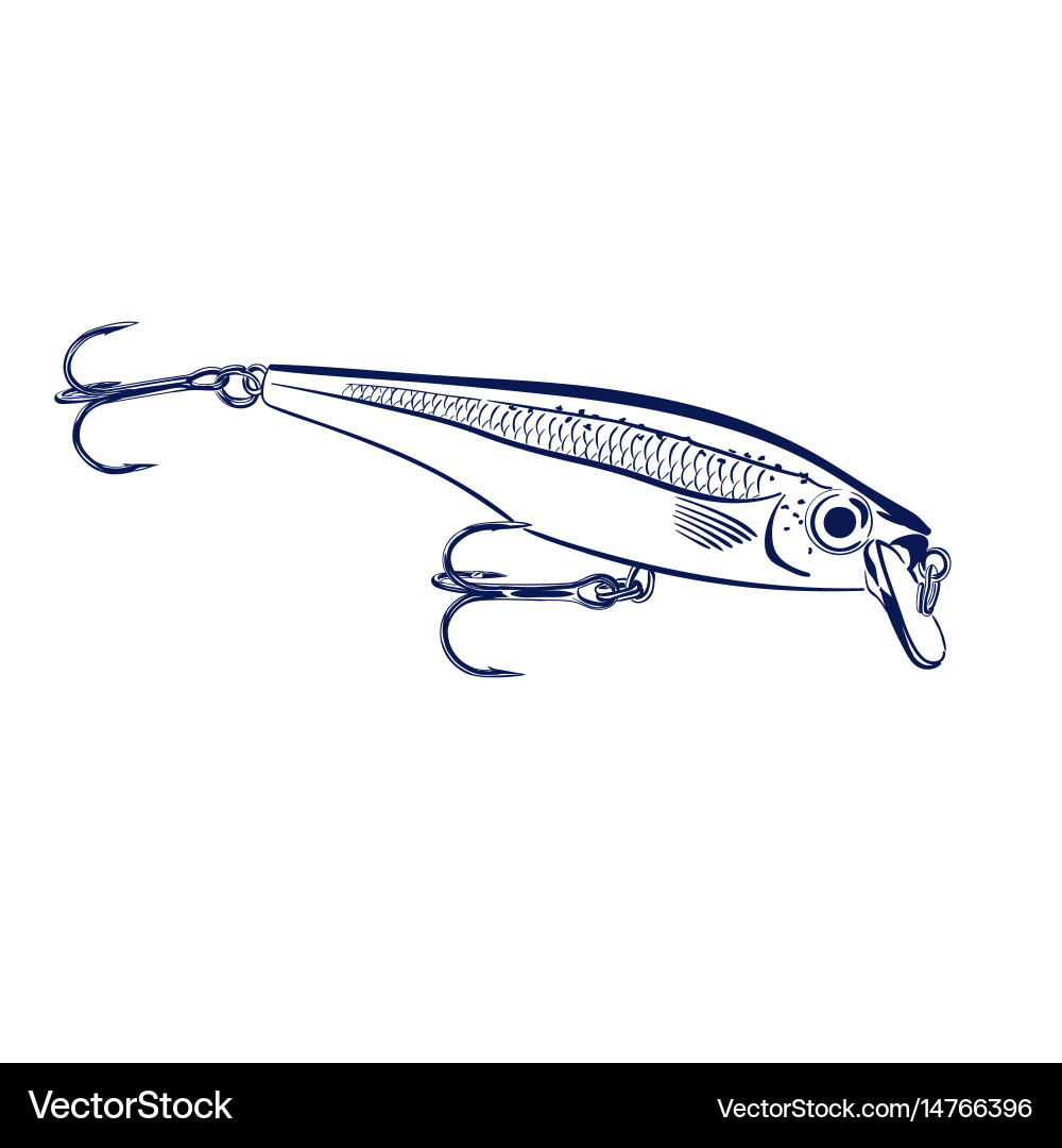 Spinning lure wobblers Royalty Free Vector Image