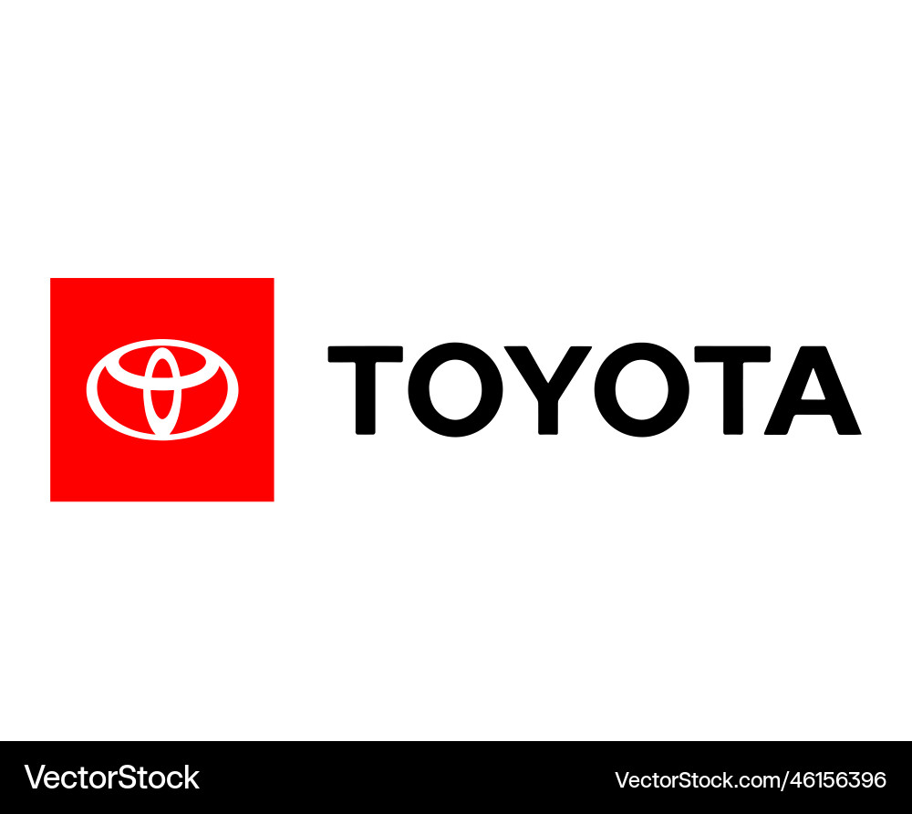 Toyota Logo - Red Emblem – Royalty-Free Vector | VectorStock