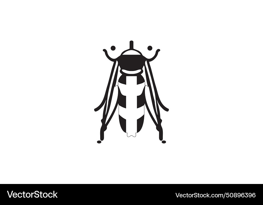 Unique minimal style african sugarcane borer icon Vector Image
