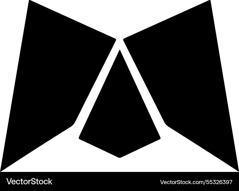 A black logo consisting of sharp Royalty Free Vector Image