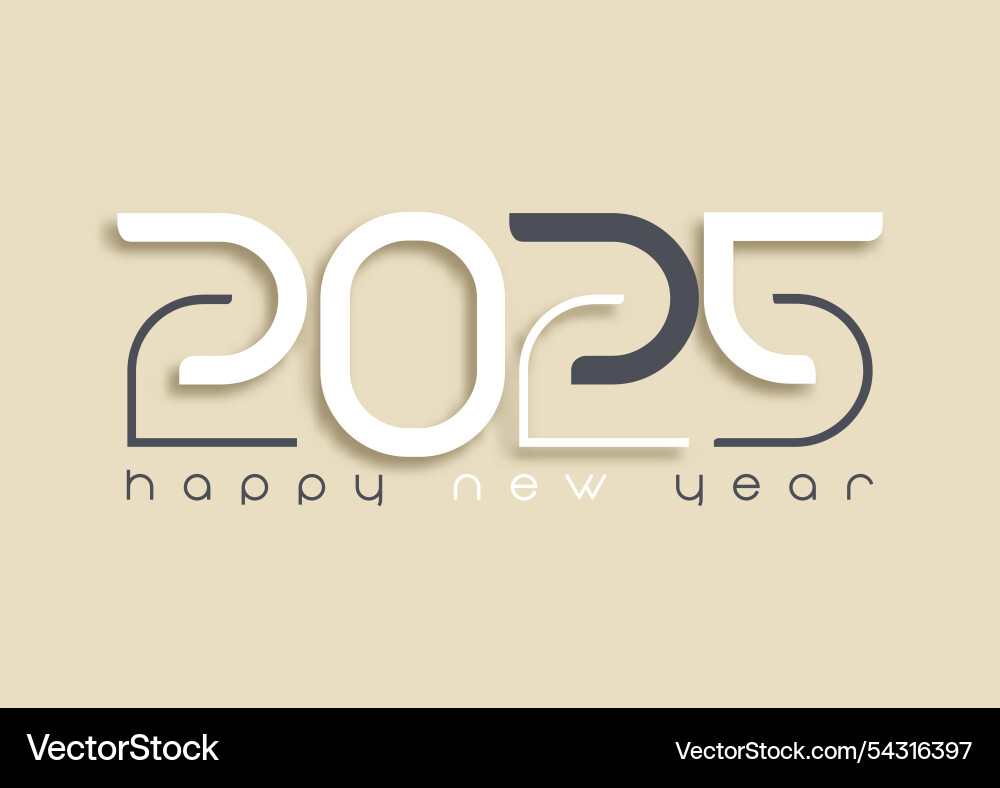 Abstract minimal design for happy new year Vector Image
