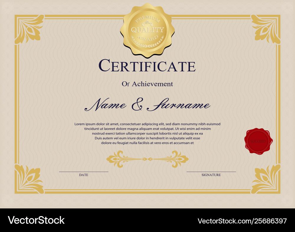 Diploma vintage Royalty Free Vector Image - VectorStock