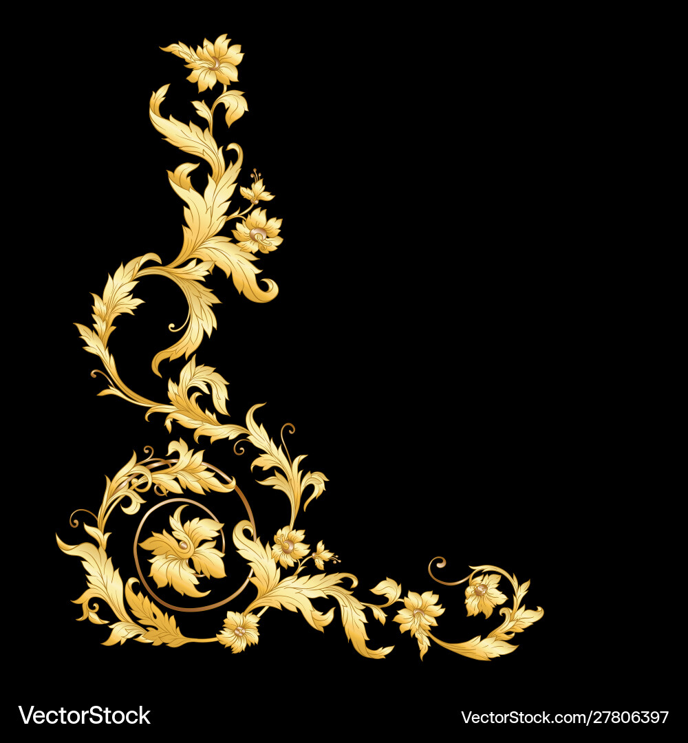 Elements in baroque rococo victorian Royalty Free Vector
