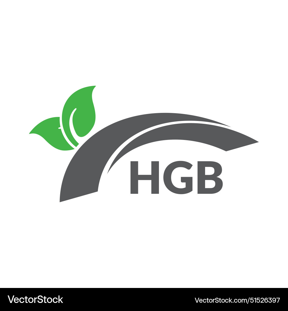 Hgb letter logo design on white background Vector Image