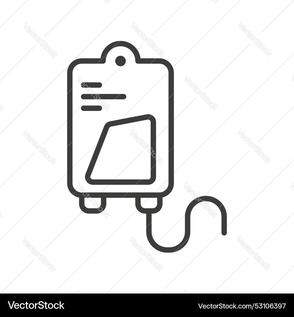 Intravenous line icon isolated on white background