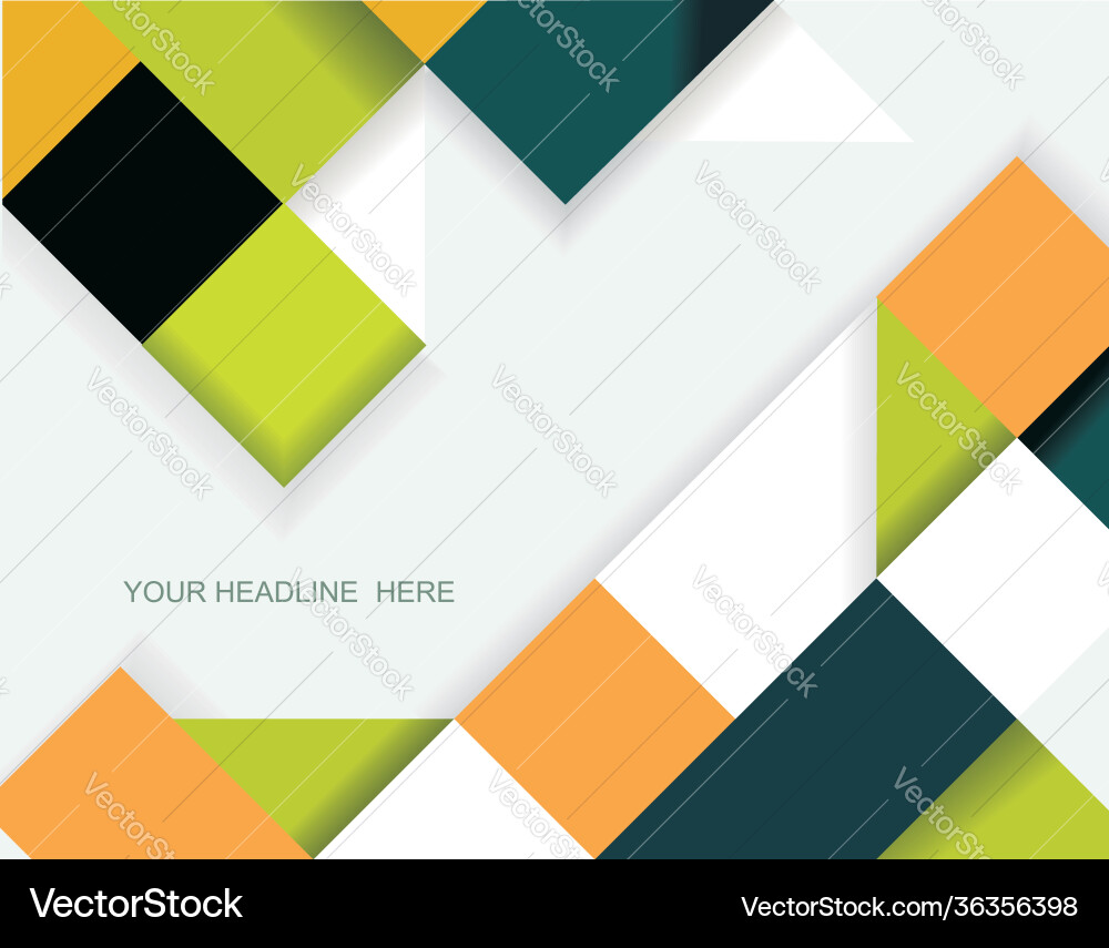 Abstract geometric shape from color rhombus Vector Image