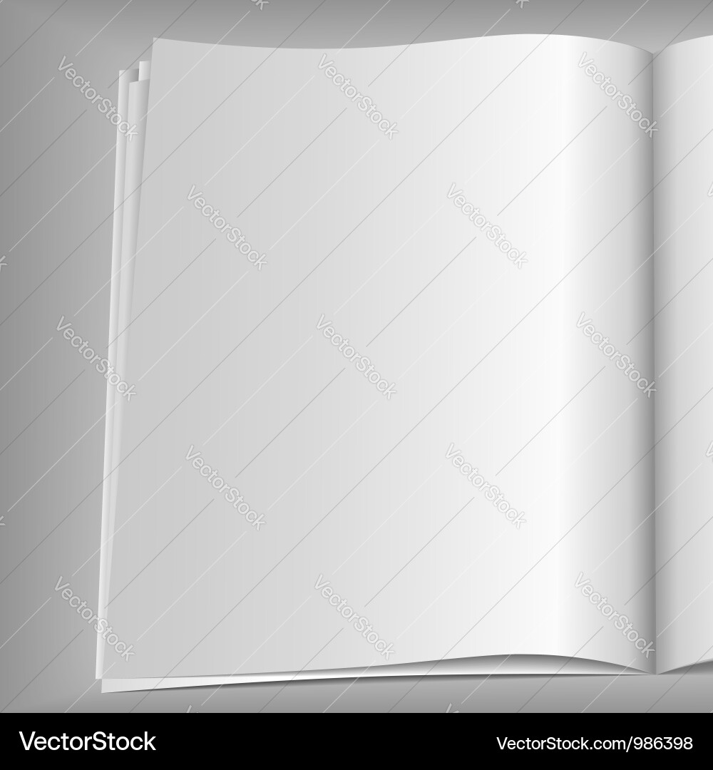 Blank magazine page Royalty Free Vector Image - VectorStock