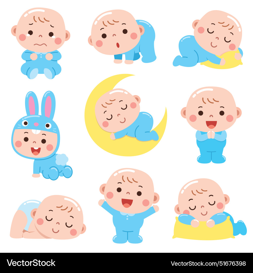 Cartoon Baby Character Royalty Free Vector Image