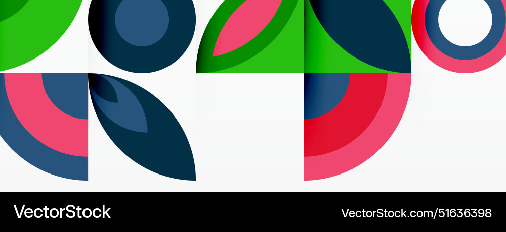 Circles and petals geometric beautiful abstract Vector Image