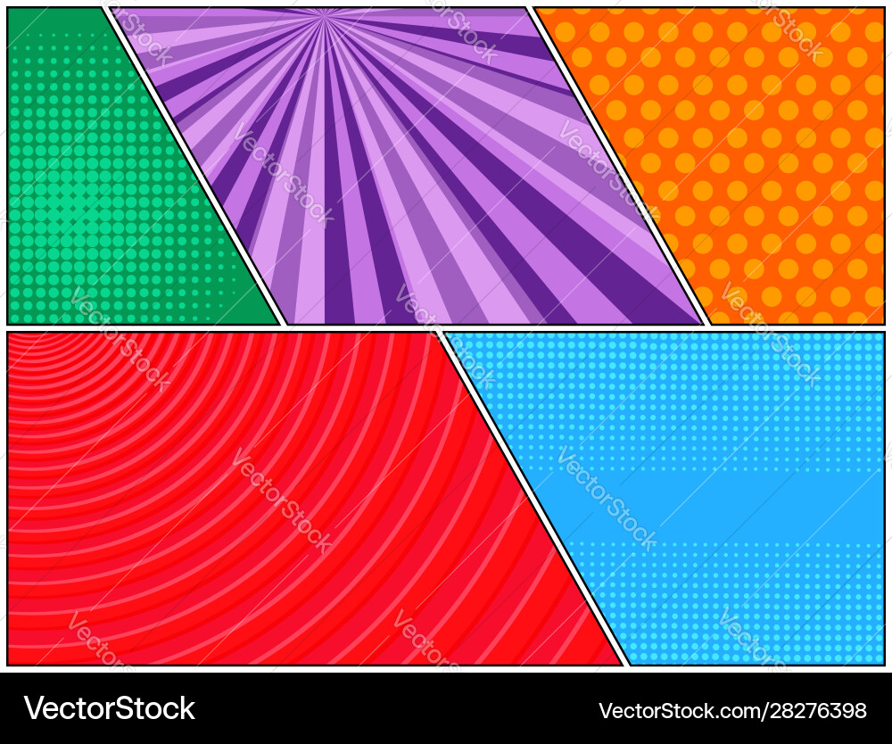 Comic colorful light composition Royalty Free Vector Image