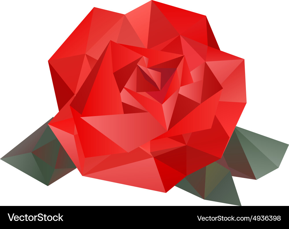 Geometric rose Royalty Free Vector Image - VectorStock