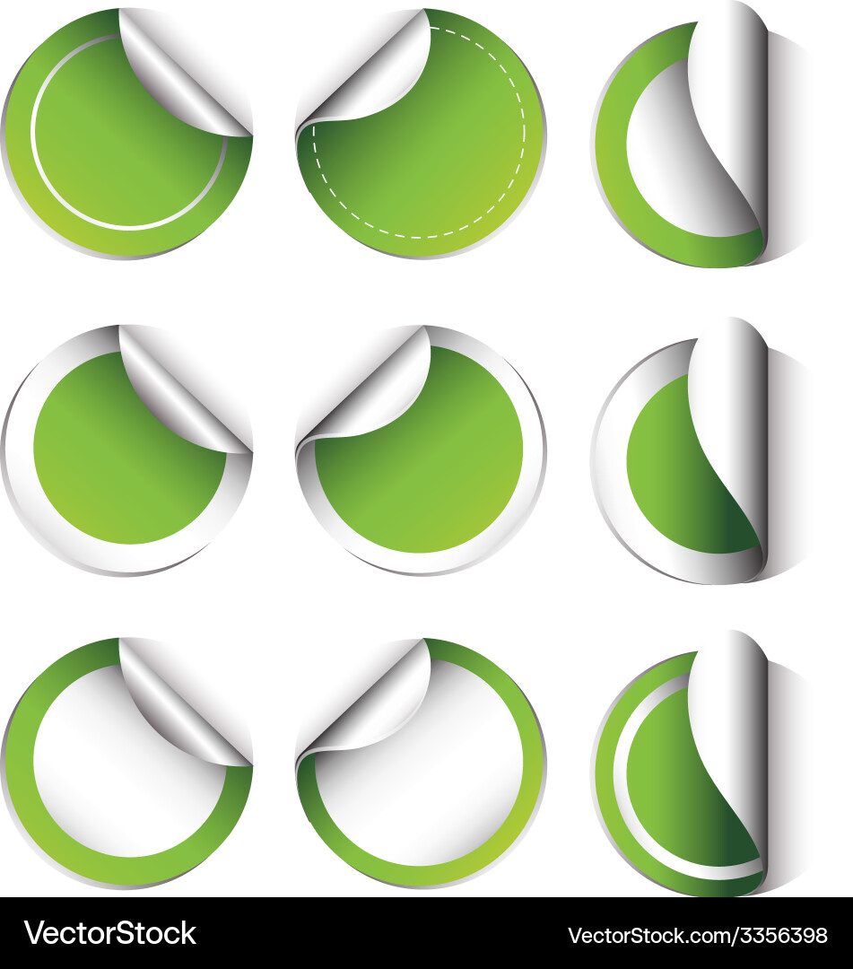 Green labels Royalty Free Vector Image - VectorStock