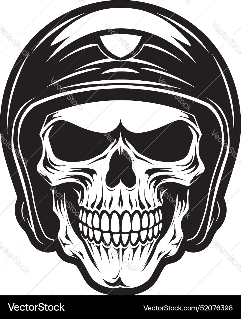 Guardianguard icon with skull in helmet Royalty Free Vector
