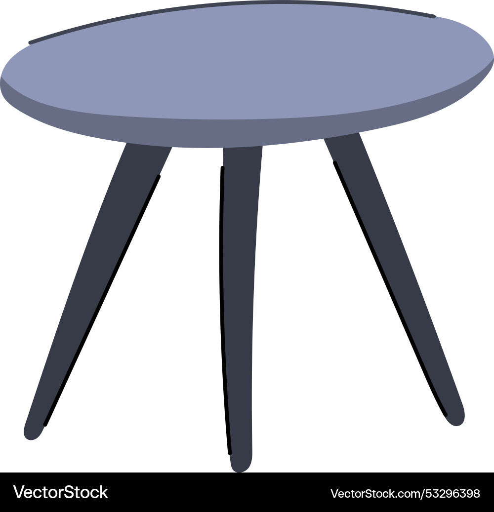 Home metal table cartoon Royalty Free Vector Image