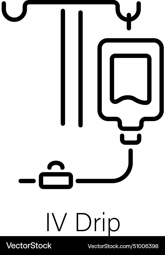 Iv drip Royalty Free Vector Image - VectorStock