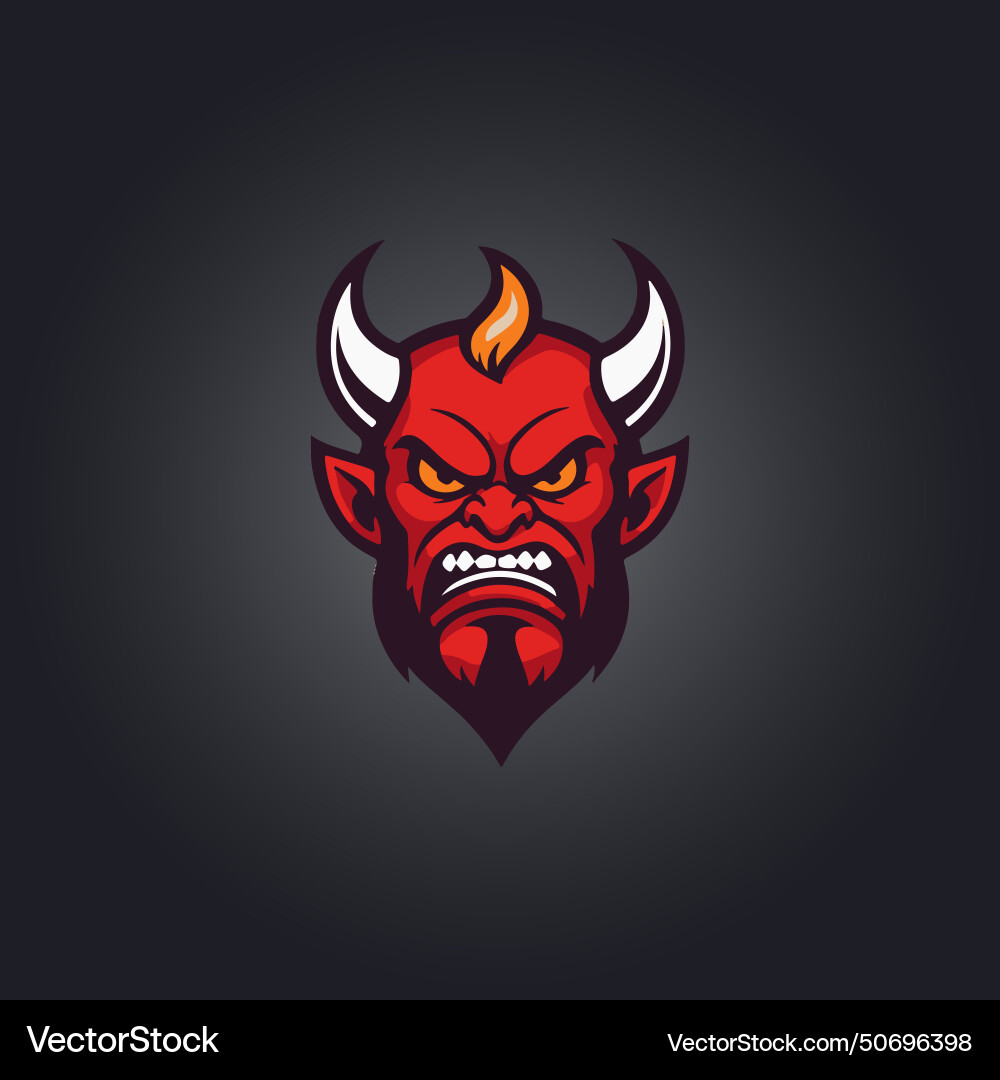 Logo devil character Royalty Free Vector Image