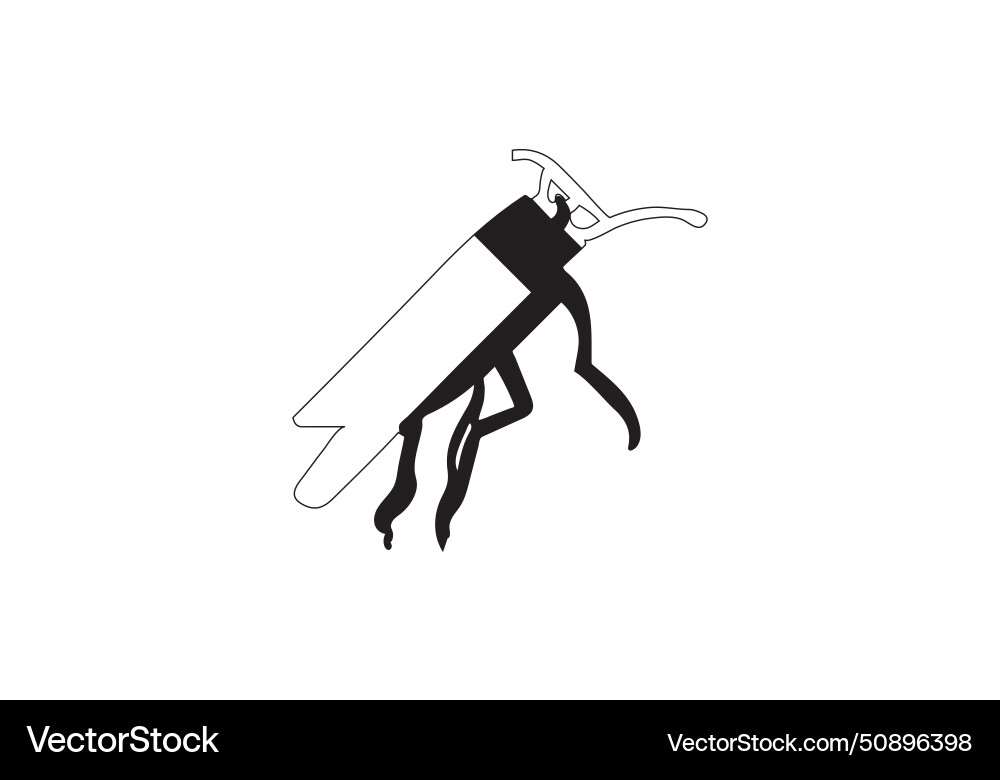 Minimal style african sugarcane borer icon design Vector Image