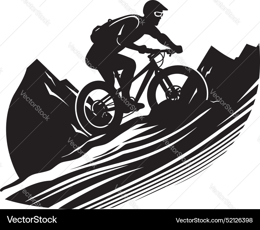 Peak pursuit insignia cyclists quest summit Vector Image