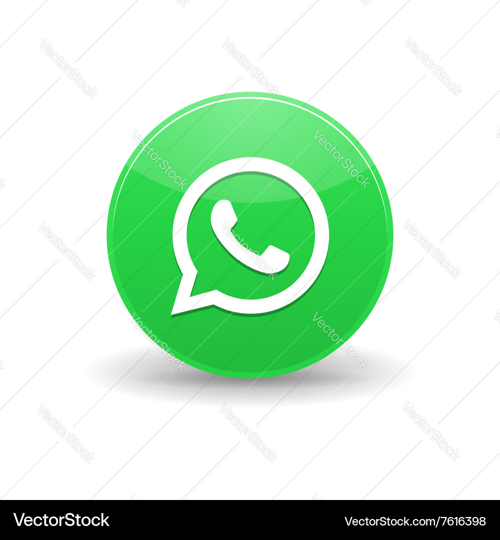 WhatsApp Messenger Icon Royalty Free Vector Image