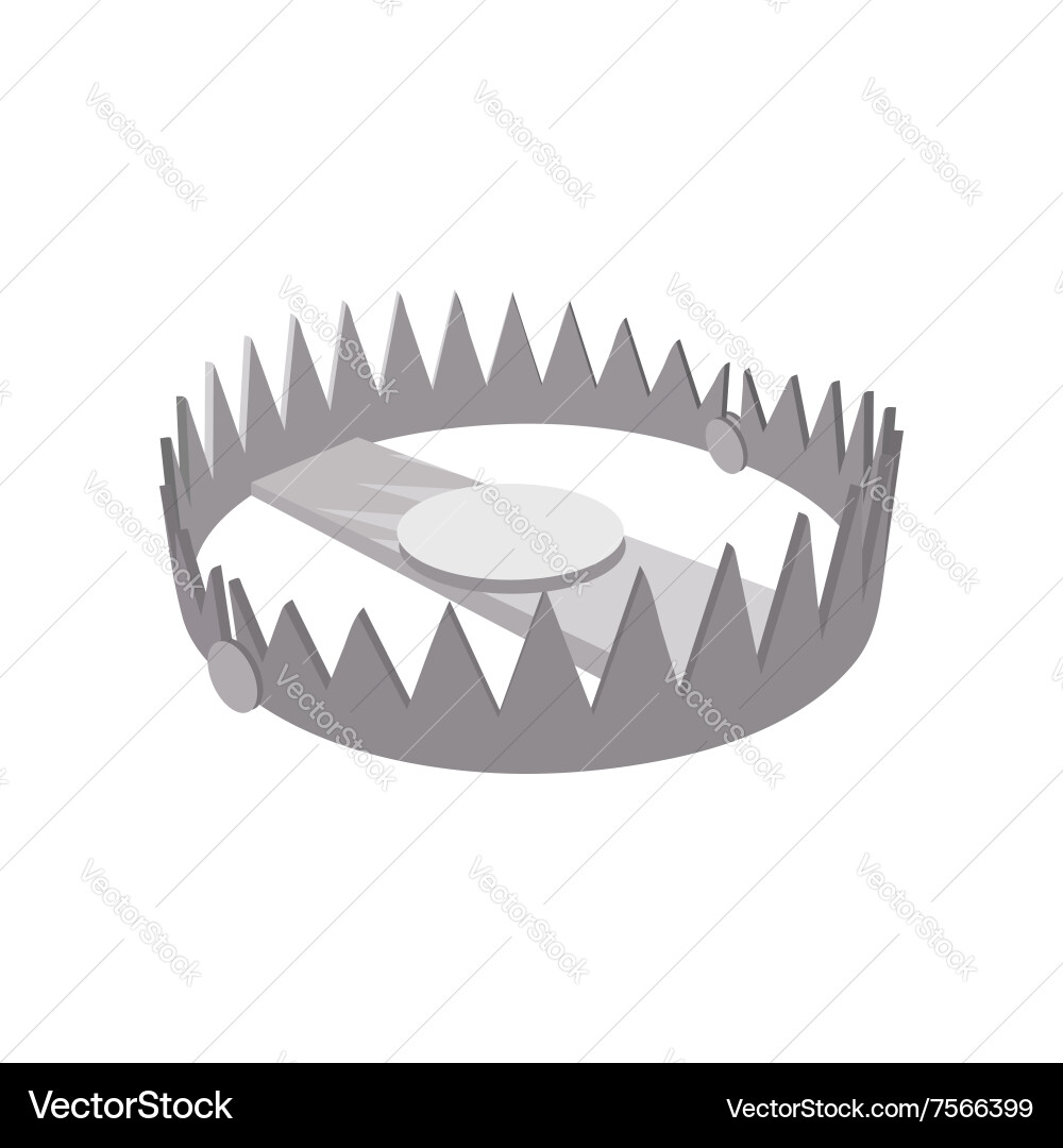 Bear trap cartoon icon Royalty Free Vector Image