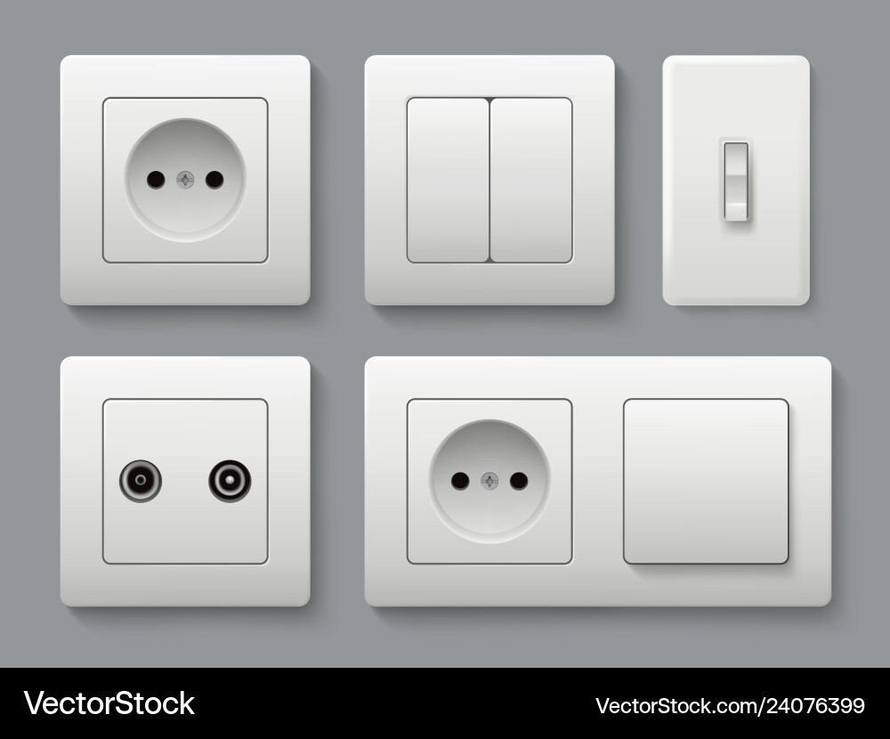 Electric socket switches house shifting Royalty Free Vector