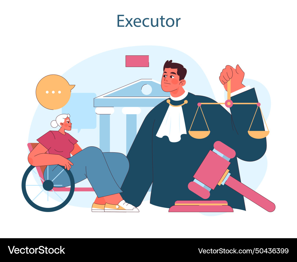 Executor the portrays role Royalty Free Vector Image