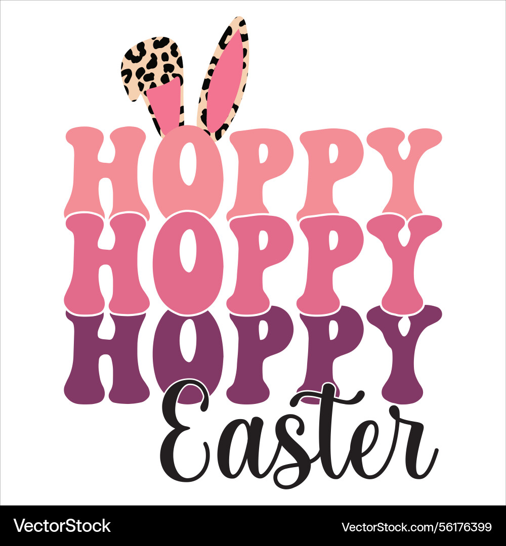 Happy Easter Typography Royalty Free Vector Image