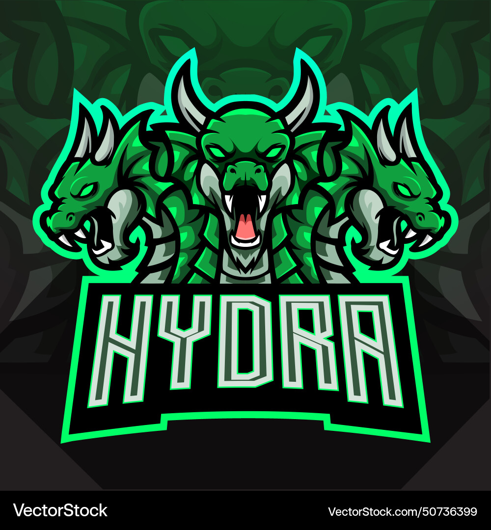 Hydra esport logo mascot design Royalty Free Vector Image