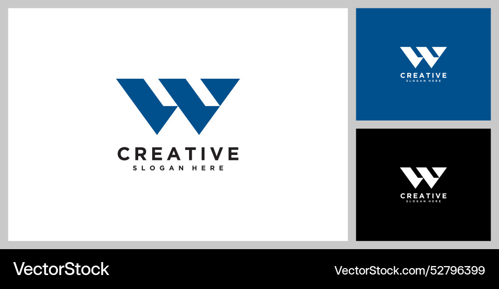 Initial letter w logo design Royalty Free Vector Image