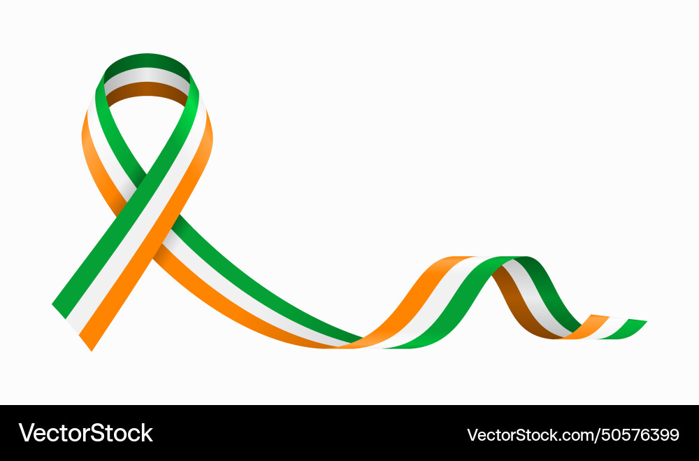 Irish Flag Ribbon Stripe Royalty Free Vector Image