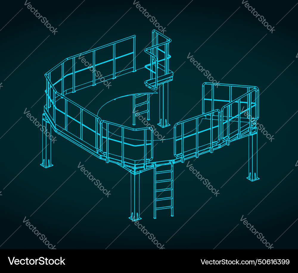 Service platform blueprint Royalty Free Vector Image