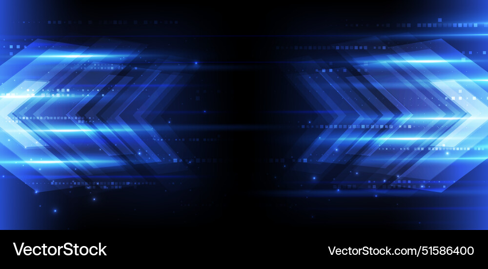 Abstract technology futuristic glowing arrow Vector Image