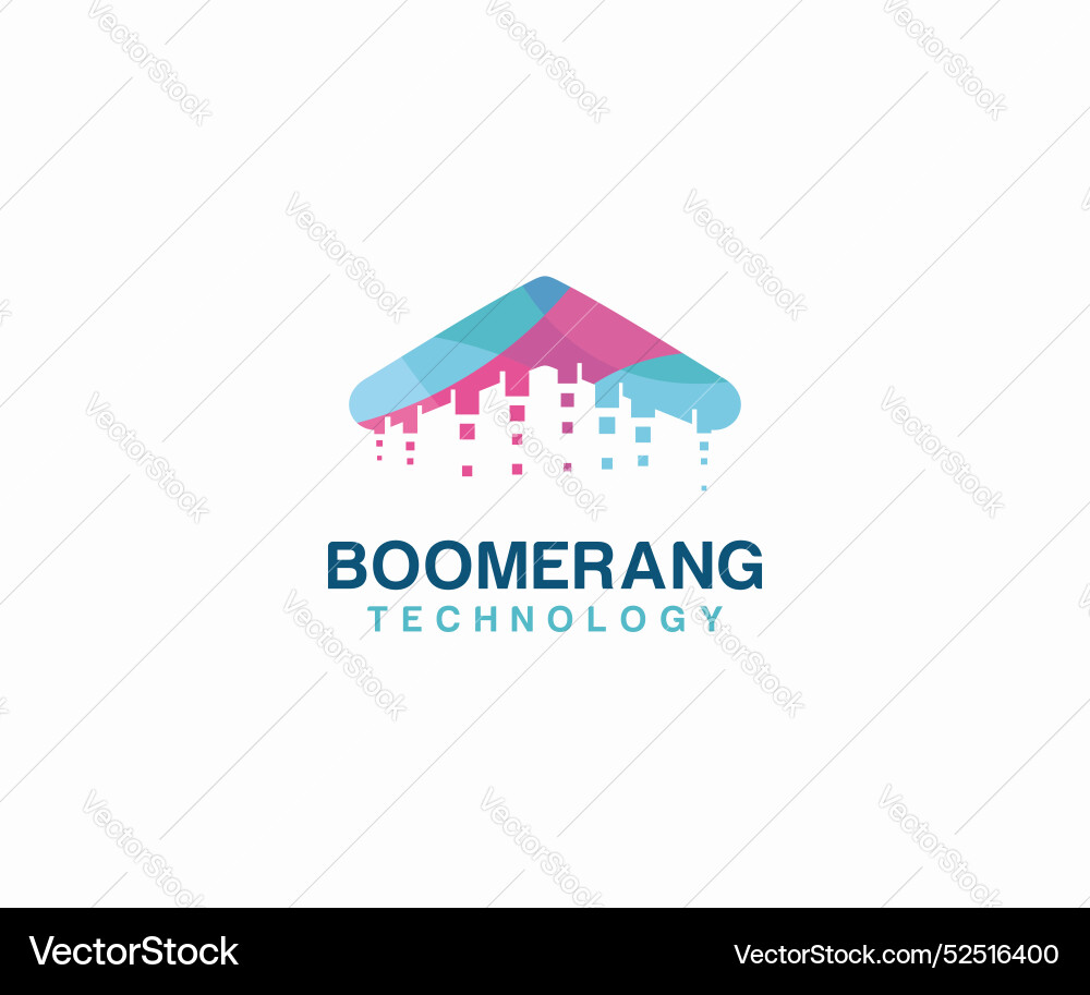 Boomerang technology logo technology logo Vector Image