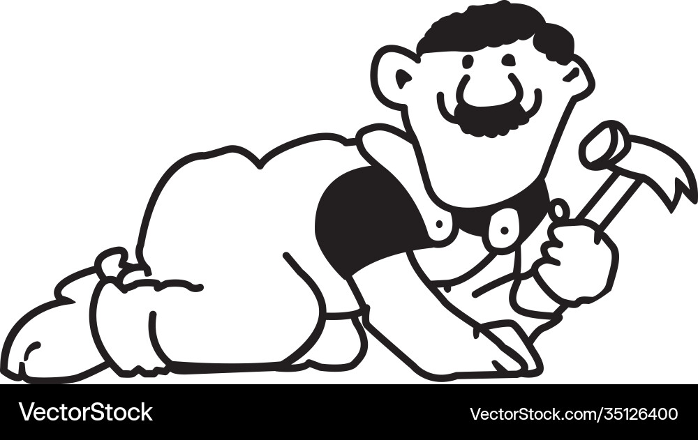 Carpenter cartoon Royalty Free Vector Image - VectorStock