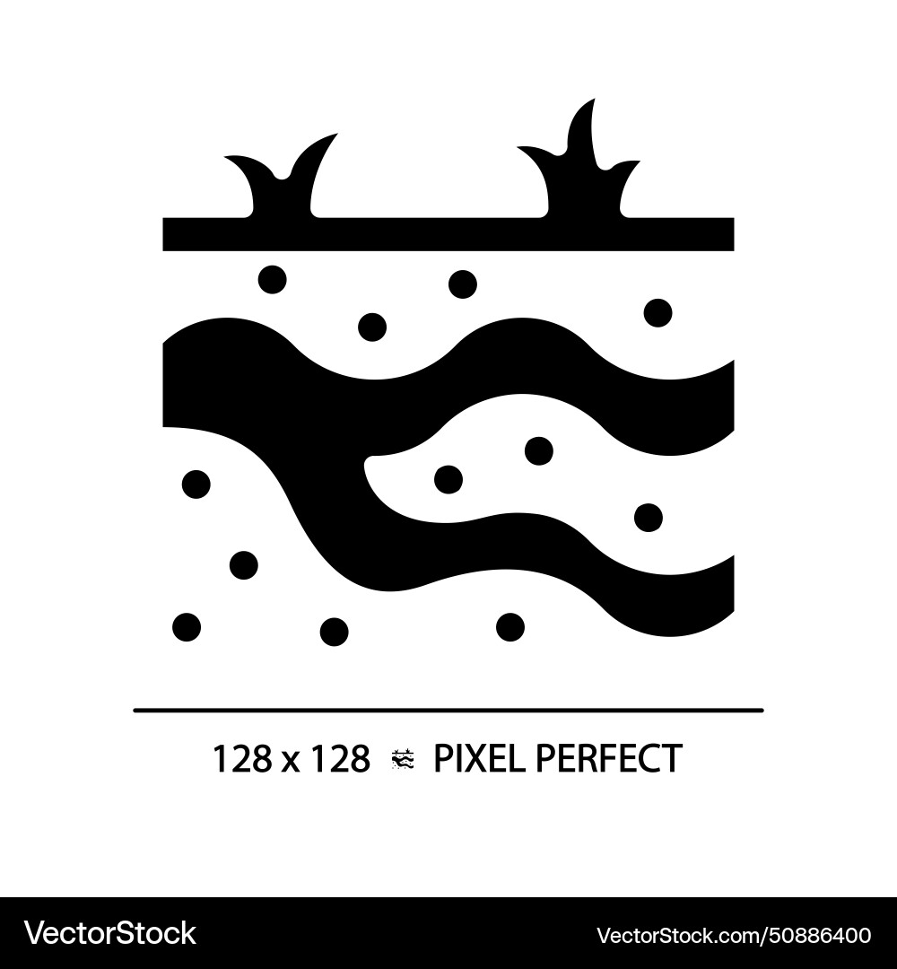 Groundwater black glyph icon Royalty Free Vector Image