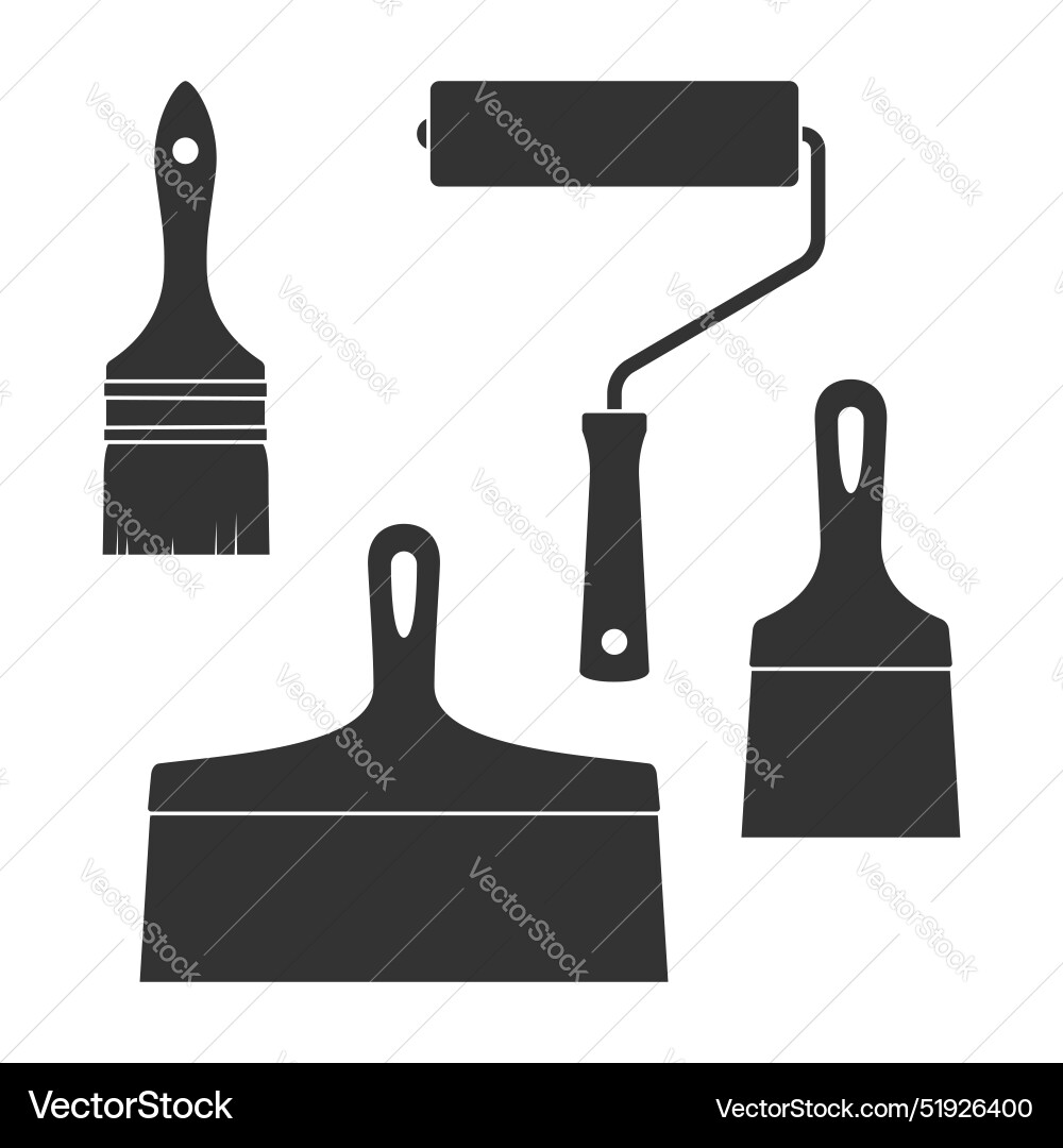 Painting tools set Royalty Free Vector Image - VectorStock