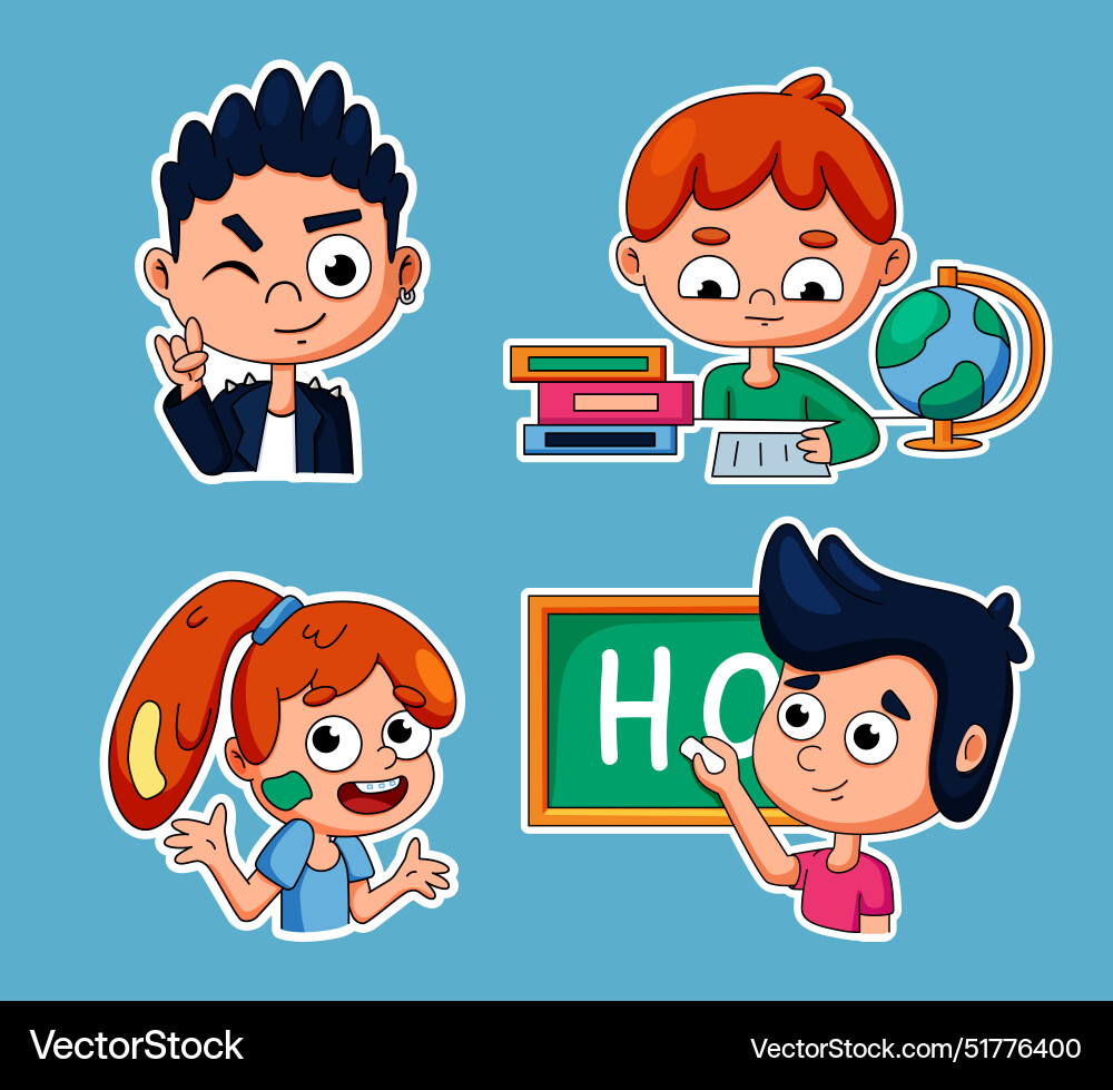 School education children study student reading Vector Image