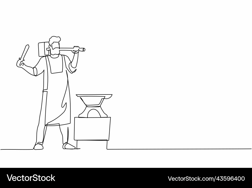 Single one line drawing Royalty Free Vector Image