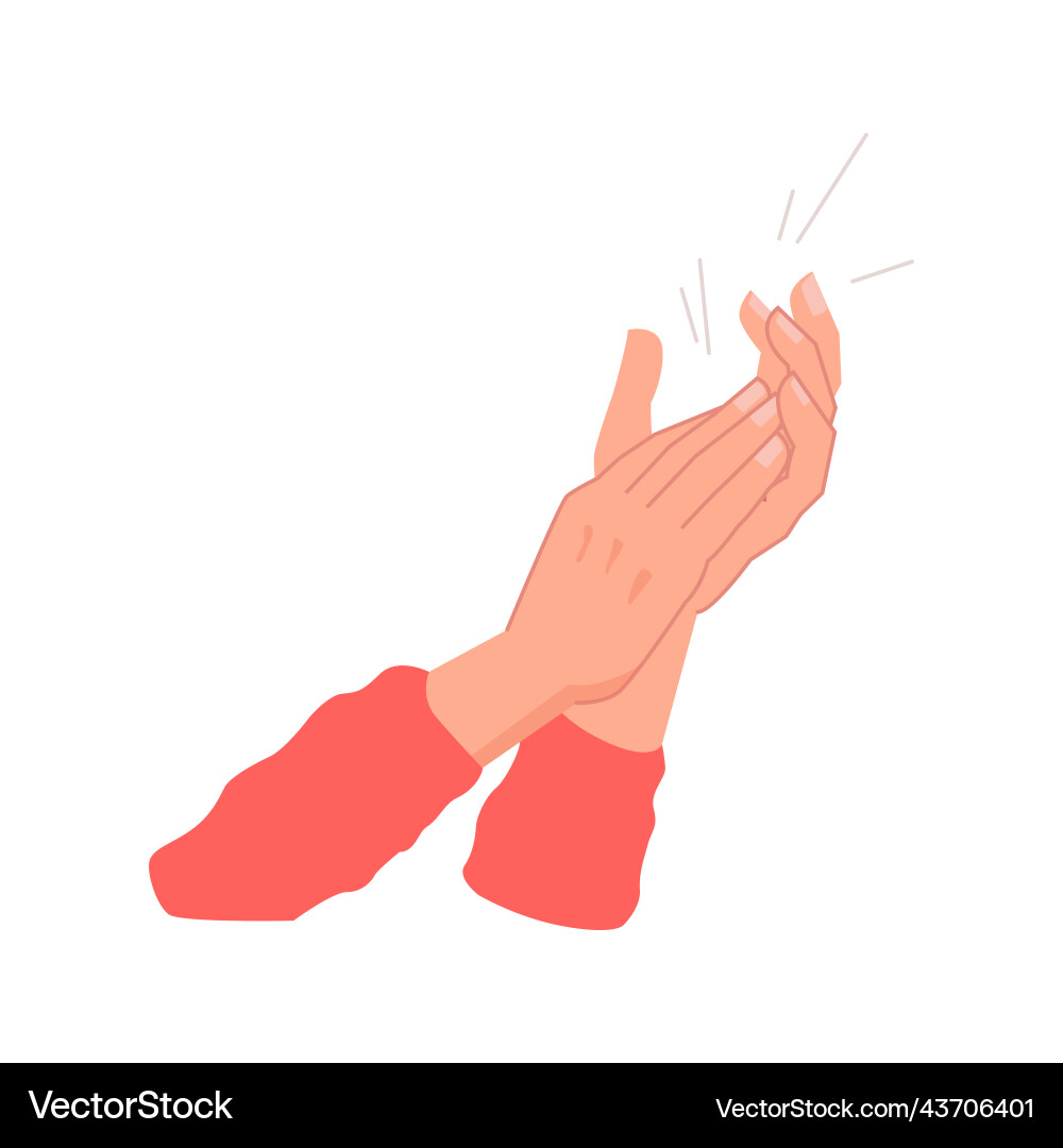 Applauding people clapping hands Royalty Free Vector Image