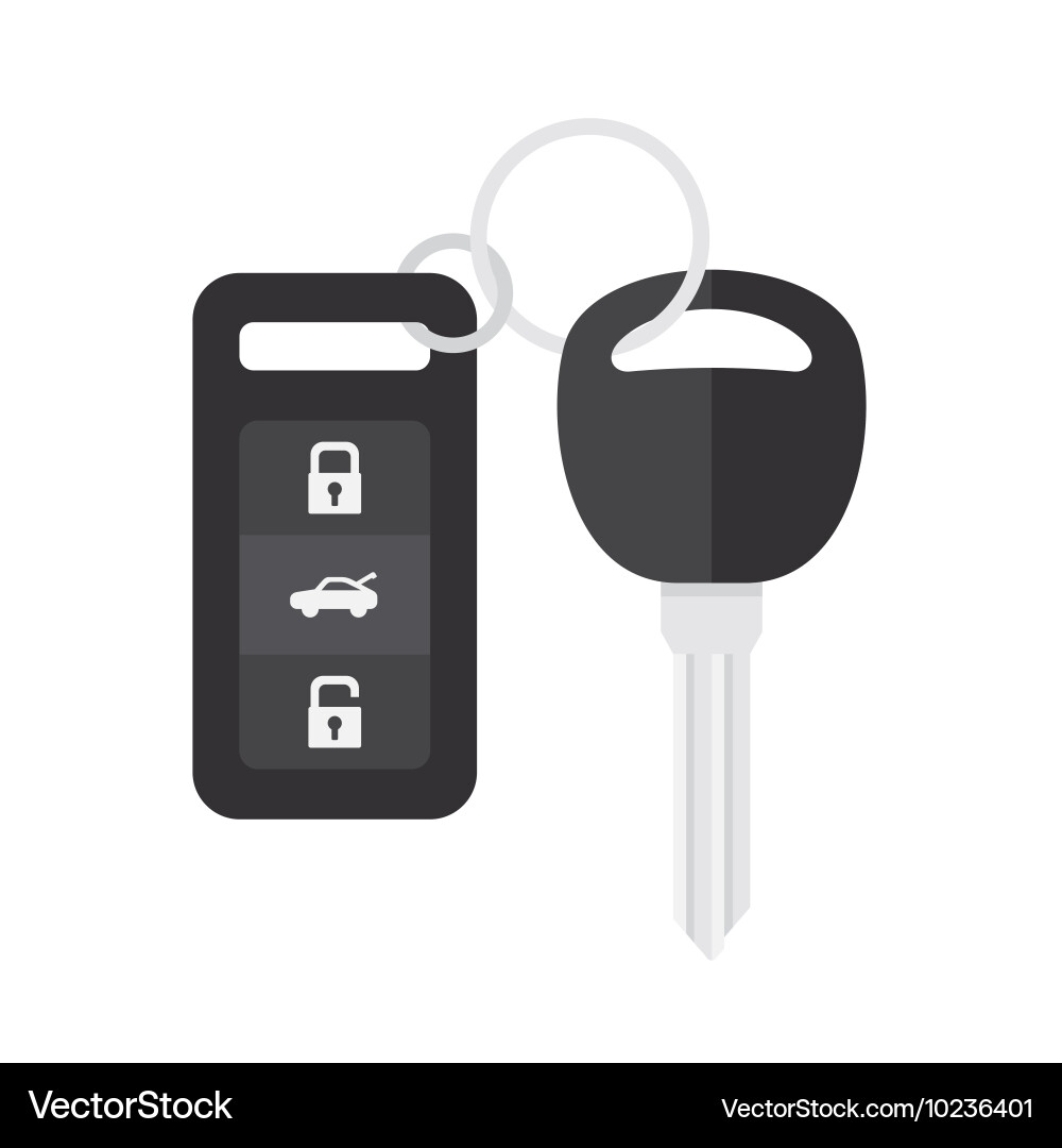 Car key with remote control Royalty Free Vector Image